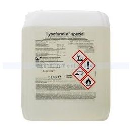 Lysoform Lysoformin spezial 5 L für die Desinfektion und Reinigung von Flächen und Inventar