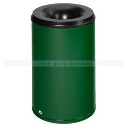 Papierkorb Var Mülleimer feuersicher Stahlblech 110 L grün für optimalen Schutz pulverbeschichtet, inklusive Kopfteil