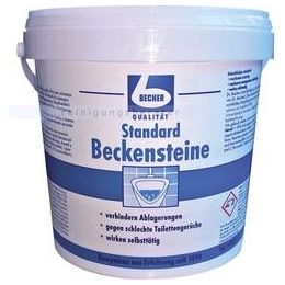 Dr. Becher 1518000 Beckensteine standard 30 Stück zur Luftverbesserung in Toilettenräumen, Pinien-Citrus Duft