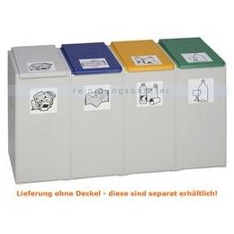 Var Kunststoffcontainer 4-fach 40 L Mülltrennsystem mehrfach ausgezeichnetes Abfall- & Wertstoff-Sammelsystem