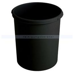 Papierkorb HAN Kunststoff 30 L schwarz Mülleimer ohne Deckel
