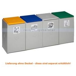 Var Kunststoffcontainer 4-fach 60 L Mülltrennsystem mehrfach ausgezeichnetes Abfall- & Wertstoff-Sammelsystem
