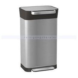 Joseph Joseph Intelligent Waste Titan Matt Edelstahl 30 L stilvoller Mülleimer in elegantem Design, mit Presse