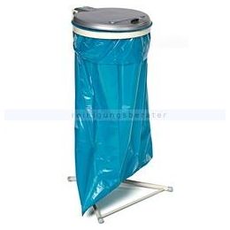 Müllsackständer Var WS 120 Müllsackhalter stationär silber ideal für 120 L Müllsäcke, robuste und stabile Konstruktion