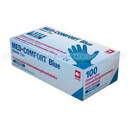 Latexhandschuhe Ampri Med Comfort Blue L 24 cm lange Latexhandschuhe, puderfrei, 100 Stück-Box
