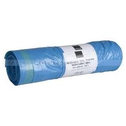 ABENA Müllsack mit Zugband blau 120 L 38 my (Typ 60) starkes LDPE Material, 700 x 1000 mm