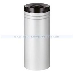 Papierkorb (feuersicher) 50 L grau/schwarz selbstlöschender Papierkorb mit doppelter Rauchgasumlenkung
