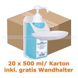 Bode Sterillium 20 x 500 ml Karton inklusive 1 Stück gratis Wandhalter, Händesinfektionsmittel