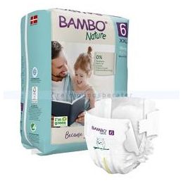 Babywindeln Abena BAMBO Nature Windeln 16 - plus kg Größe 6 20 Stück, die neue Generation umweltfreundlicher Windeln