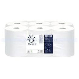 Papernet Handtuchrollen Werra Matic naturweiß 21 cm x 140 m 6 Rollen/Paket, Außenabwicklung, 2-lagig