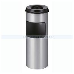 Standascher mit Abfallsammler 30 L aluminium grau mit Löschsand und Metallinneneimer, feuerfest