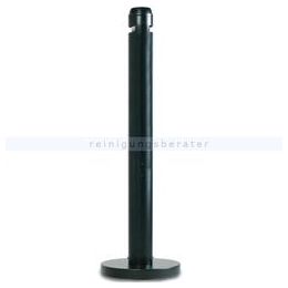 Rubbermaid Smokers Pole schwarz, Standascher Standaschenbecher aus Aluminium, ohne Schriftzug