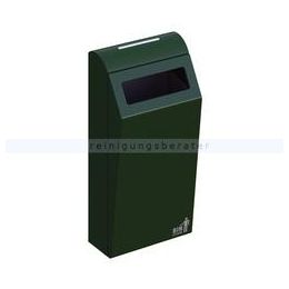 BINsystem Basic BIN 60 L grün VB 711512 robuster Außenabfalleimer, hochwertiger Stahl mit Inneneimer