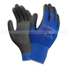 Arbeitshandschuhe Ansell HyFlex® Nylon schwarz-blau in XL Gr. 10, schwarze Beschichtung auf dunkelblauem Träger