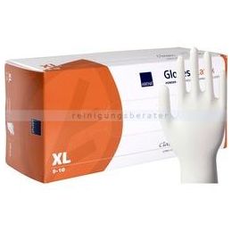 Latexhandschuhe ABENA Classic 30 cm lang weiß XL Gr. 9-10 puderfreie unsterile Latexhandschuhe, 100 Stück/Box