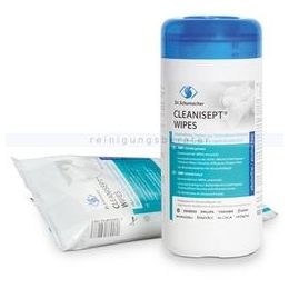 Dr. Schumacher Desinfektionstücher Cleanisept Wipes Packung Nachfüllpack, 100 alkoholfreien Tüchern zur Desinfektion