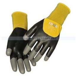 Arbeitshandschuhe Thor Flex Dry schwarz-gelb L (9) Gr. 9, nahtlos gestrickter Polyester Handschuh