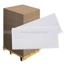 Papierhandtücher hochweiß 21x32 cm, Palette Palette mit 36 x 3200 Blatt Interfold W-Falz, 2-lagig