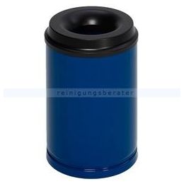 Papierkorb Var Mülleimer feuersicher Stahlblech 15 L blau für optimalen Schutz pulverbeschichtet, inklusive Kopfteil