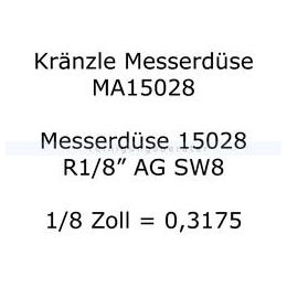 Kränzle Kränzle MA15028 Messerdüse Hochdruckreiniger Zubehör Ersatzdüse MA15028 R 1/8 Zoll AG SW 8