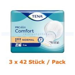 TENA ProSkin Comfort normal 3x42 Stück Vorlagen PZN 00461669 Inkontinenzprodukt mit hoher Saugstärke
