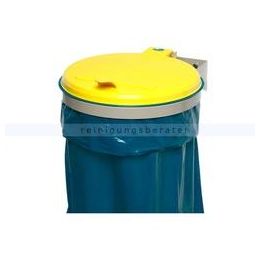 Müllsackständer Var WSK Wandgerät zur Wandmontage gelb ideal für 120 L Müllsäcke, robuste und stabile Konstruktion