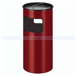 Standascher mit Abfallsammler, 50 L Rot mit Löschsand und Metallinneneimer, feuerfest