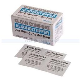 Alkoholtupfer Ampri Clean Comfort 100 Stück/Box, 70% Isopropyl-Alkohol