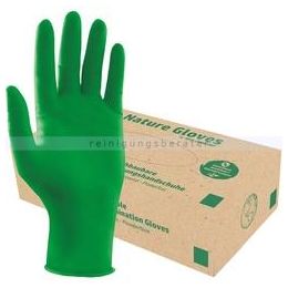Nature Glove Ampri Nitrilhandschuhe biologisch grün M 100er Gr. 8, biologisch abbaubar, puderfrei, unsteril, 100er Box