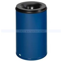 Papierkorb Var Mülleimer feuersicher Stahlblech 110 L blau für optimalen Schutz pulverbeschichtet, inklusive Kopfteil