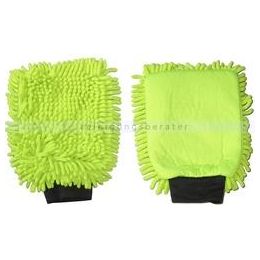 Autowaschhandschuhe Rasta 2in1 Mikrofaser grün mit 2 verschiedenen Seiten für unterschiedliche Zwecke