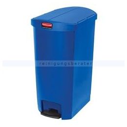 Treteimer Rubbermaid Slim Jim® Kunststoff blau 68 L Tretabfallbehälter mit Pedal an der Schmalseite
