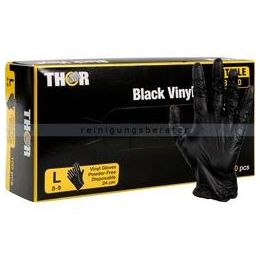 Thor Black Vitrile Blend Handschuhe schwarz Gr. L 100er Gr. 9-10, schwarz, puderfrei, unsteril, 100 Stück/Box