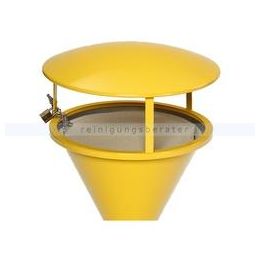 Mülleimer Zubehör Var Standascher Dach gelb aus hochwertigen Stahlteilen gefertigt und pulverbeschichtet