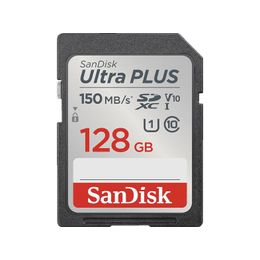 Sandisk PLUS SDXC™-UHS-I-Karte, SDXC Speicherkarte, 128 GB, 150 MB/s