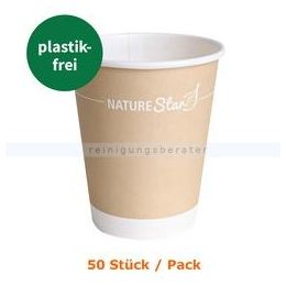 Kaffeebecher NatureStar BIO Pappe 1-wandig 100 ml 50 Stück umweltfreundlich, lebensmittelecht, Packabgabe