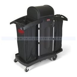 Hotelwagen Rubbermaid mit hoher Sicherheit Schwarz Hotelwagen aus Kunststoff und Aluminium