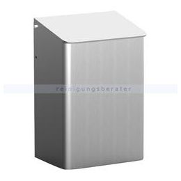 All Care MediQo-line Mülleimer Aluminium 6 Liter mit Deckel für Wandmontage geeignet, 4-Punktbefestigung