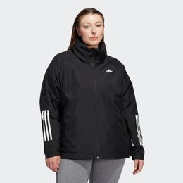 adidas Sportswear Große Größen: Outdoorjacke, schwarz, Gr.52/54