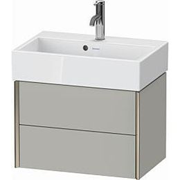 Duravit XViu Waschtisch-Unterschrank XV43160B107 58,4x38,4x39,7cm, 2 Schubkästen, champagner matt, betongrau matt