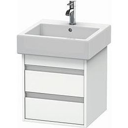 Duravit Ketho Waschtisch-Unterschrank KT663501818 45 x 44 cm, weiß matt, 2 Schubkästen, wandhängend