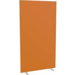 Design-Trennwand PAPERFLOW, Stoffbespannung orange, schwer entflammbar gemäß DIN 4102 (B1), desinfektionsmittelbeständig, B 940 x T 390 x H 1740 mm