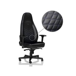 noblechairs ICON Series - Black / Blue Gaming Stuhl - Schwarz / Blau - PU-Leder - Bis zu 150 kg