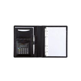 Alassio® Ringbuchmappe DIN A5, Benaco, mit Taschenrechner, schwarz