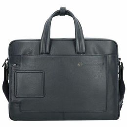 Piquadro Aktentasche Leder 44 cm Laptopfach dunkelblau