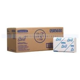 Kimberly-Clark Papierhandtücher Kimberly Clark SCOTT® SLIMFOLD 1 Lagig, 6-fach-Faltung, AIRFLEX, Weiß