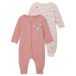 name it - Schlafstrampler NBFNIGHTSUIT FLOWER 2er-Pack in rosette, Gr.50