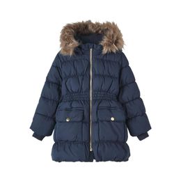 name it - Daunen-Winterjacke NMFMETTY mit Kunstfell in dark sapphire, Gr.92