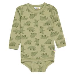 Joha - Langarm-Body 620 - BEAR AOP in sage, Gr.50