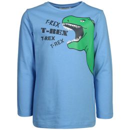 tausendkind collection - Langarmshirt T-REX in hellblau, Gr.92/98